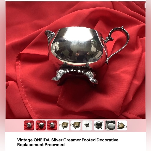 Oneida | Kitchen | Vintage Oneida Silver Coffee Tea Creamer Cup Footed ...